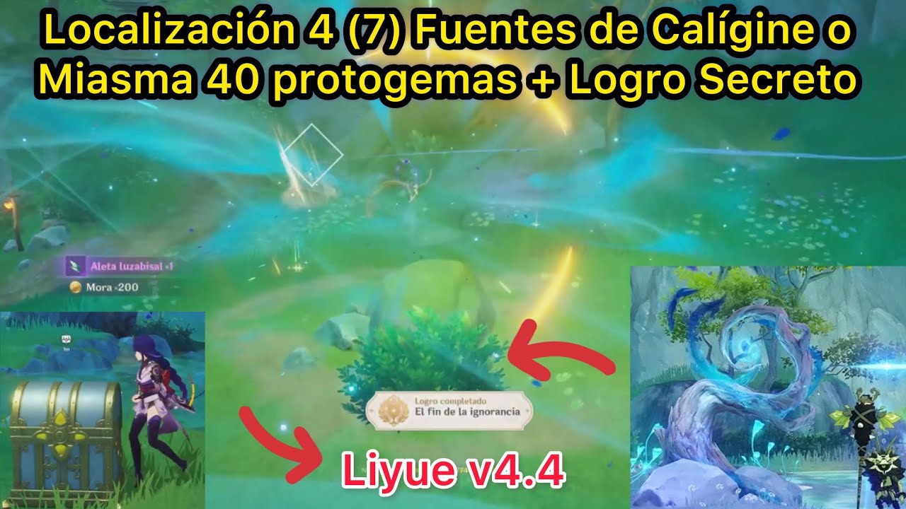 Genshin Impact Localización 4 (7) Fuentes de Calígine o Miasma + Logro ...