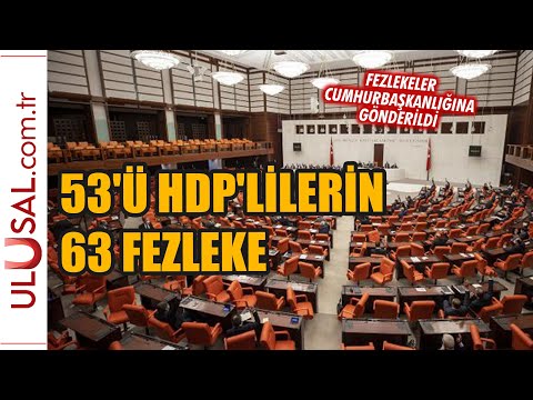 53'ü HDP'lilerin 63 fezleke Cumhurbaşkanlığında