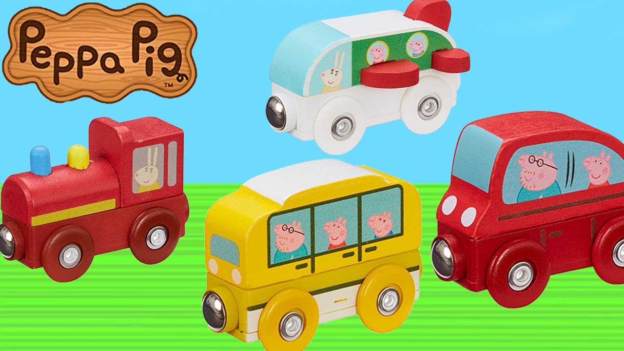 Peppa Pig Toys | Peppa Pig Wooden Mini Vehicles | Toys for Kids - YouTube