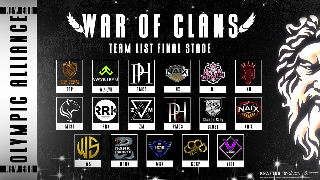 WAR OF CLANS TOURNAMENT 32к$ (OLYMP ALLIANCE) streams by FEROTI PLAYS ...