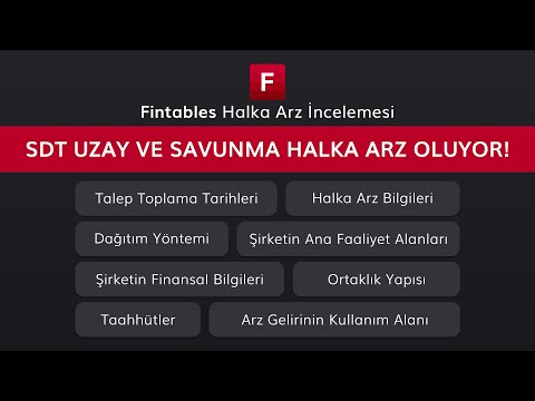 SDT Uzay ve Savunma Halka Arz İncelemesi #SDTTR