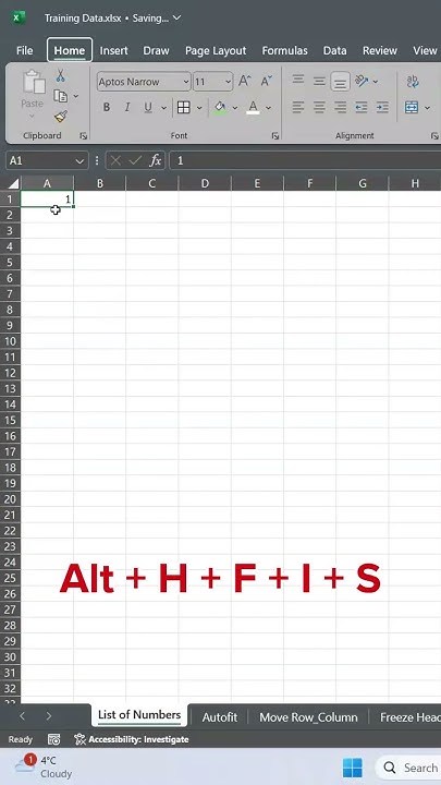 Serial Number in excel shortcut Automatic serial number #exceltech #exceltips #exceltricks - YouTube
