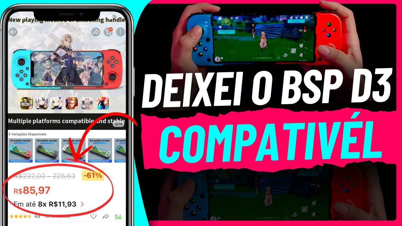 Como JOGAR com GAMEPAD BSP D3 no GENSHIN IMPACT! - android e IOS - YouTube