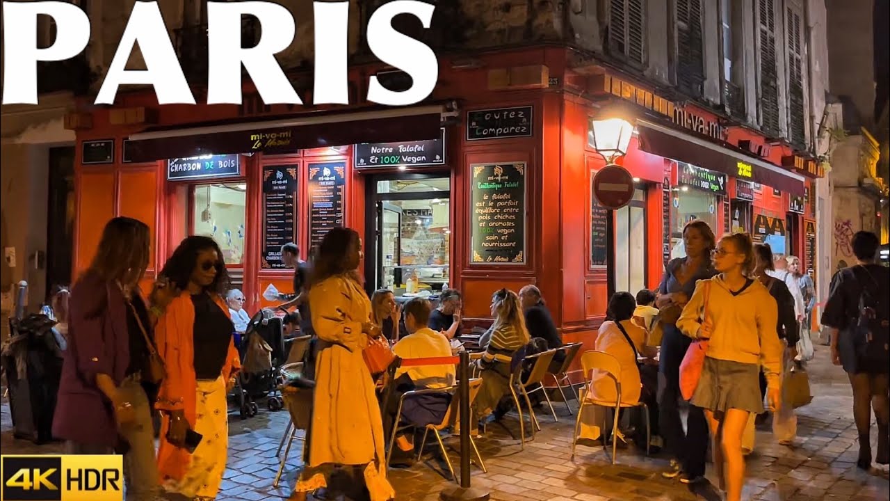 🇫🇷[PARIS 4K] WALK IN PARIS "PARISIENS NIGHT LIFE" (4K 60FPS VERSION) 13 ...