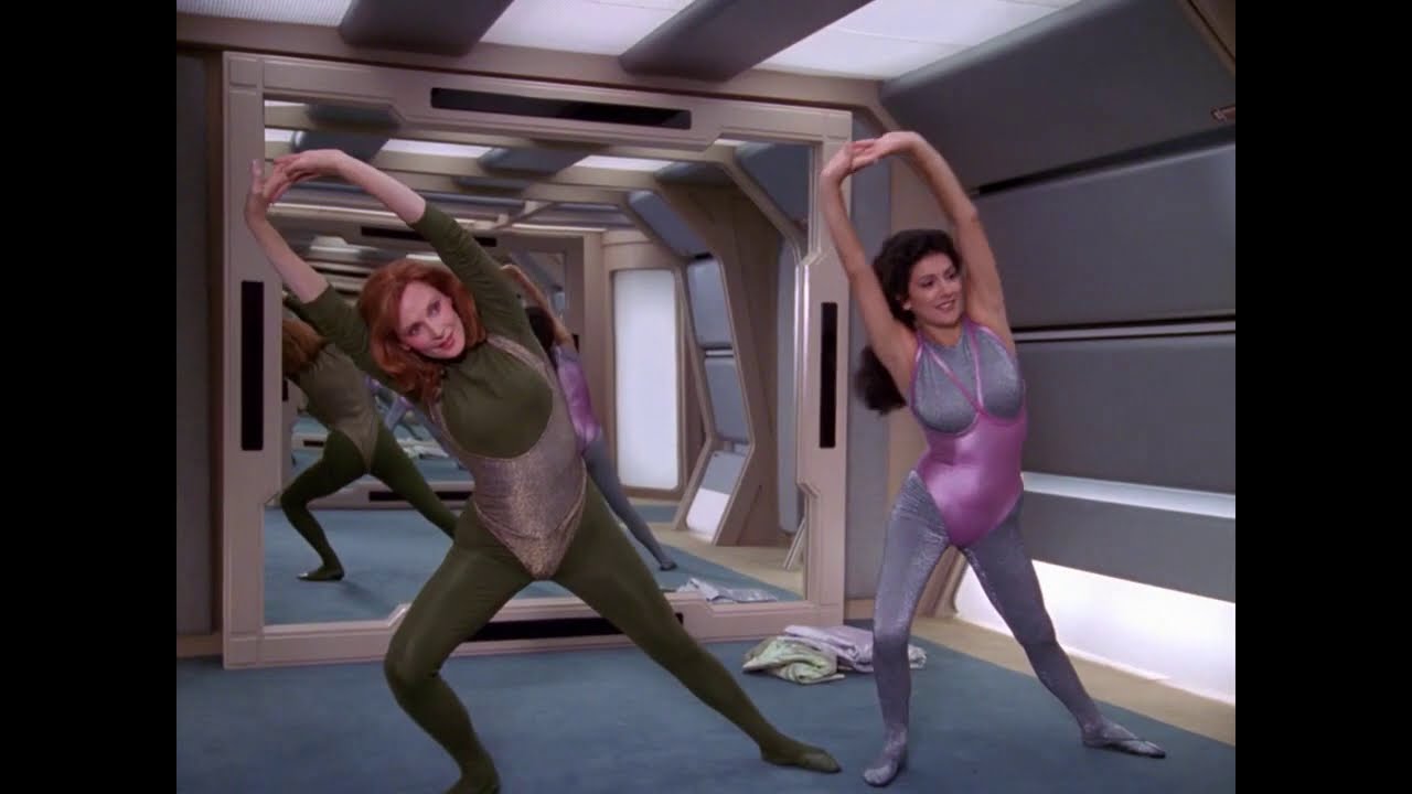 Stretching with Beverly and Troi - Slow - YouTube