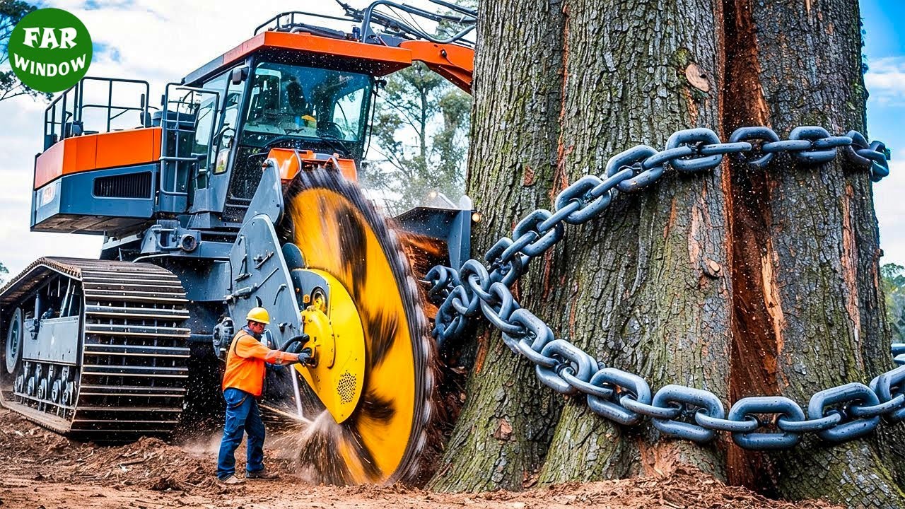 50 Extreme Dangerous Fastest Big Chainsaw Cutting Tree Machines | Heavy ...