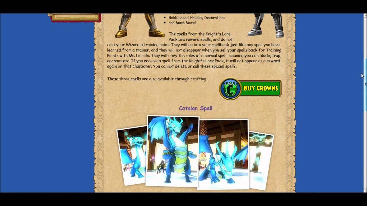 MsCourtneyOlivia's Wizard101 Specials: The NEW Knights Lore Pack! - YouTube