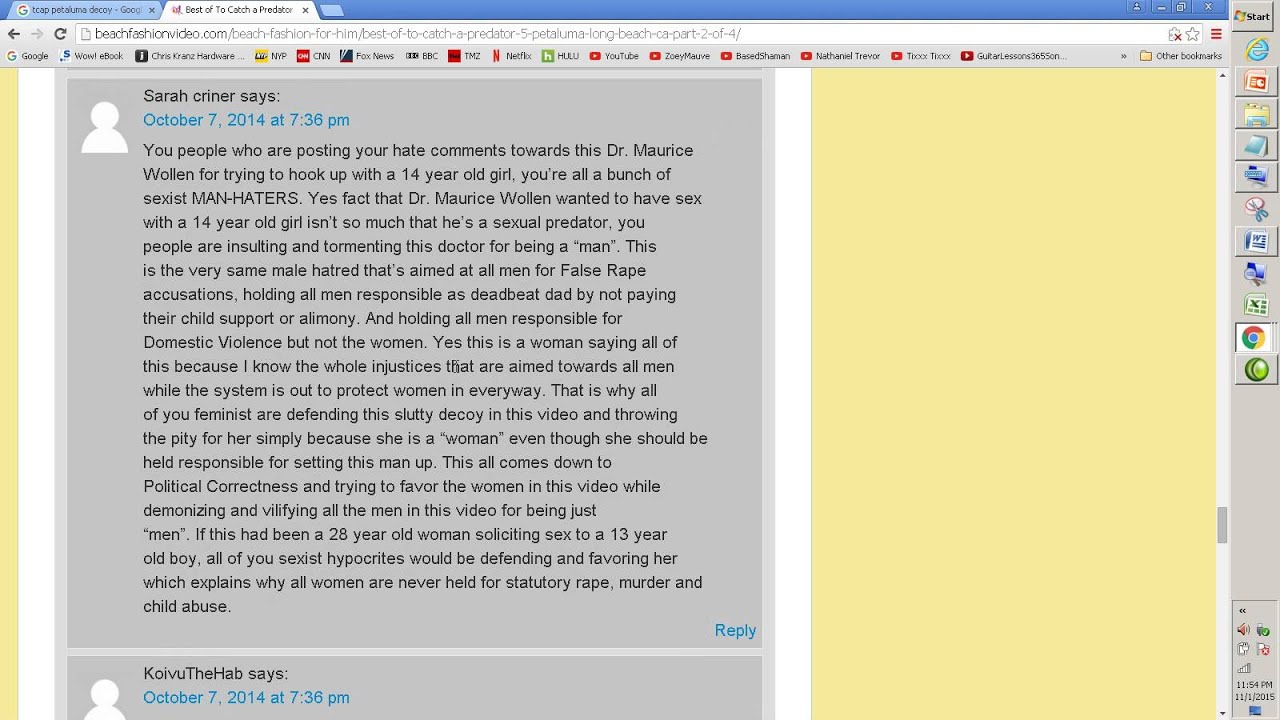To Catch A Predator: Maurice Wolin Raw Chatlog Series - Vid2 - YouTube