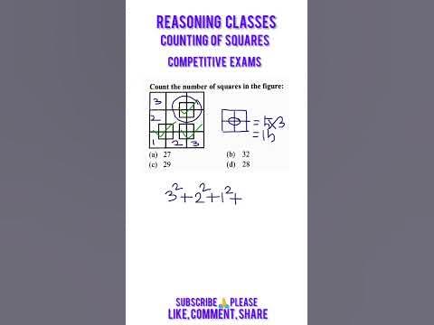 squares counting|reasoning classes|short tricks reasoning|ssc gd,mts tet questions| mathscan# ...