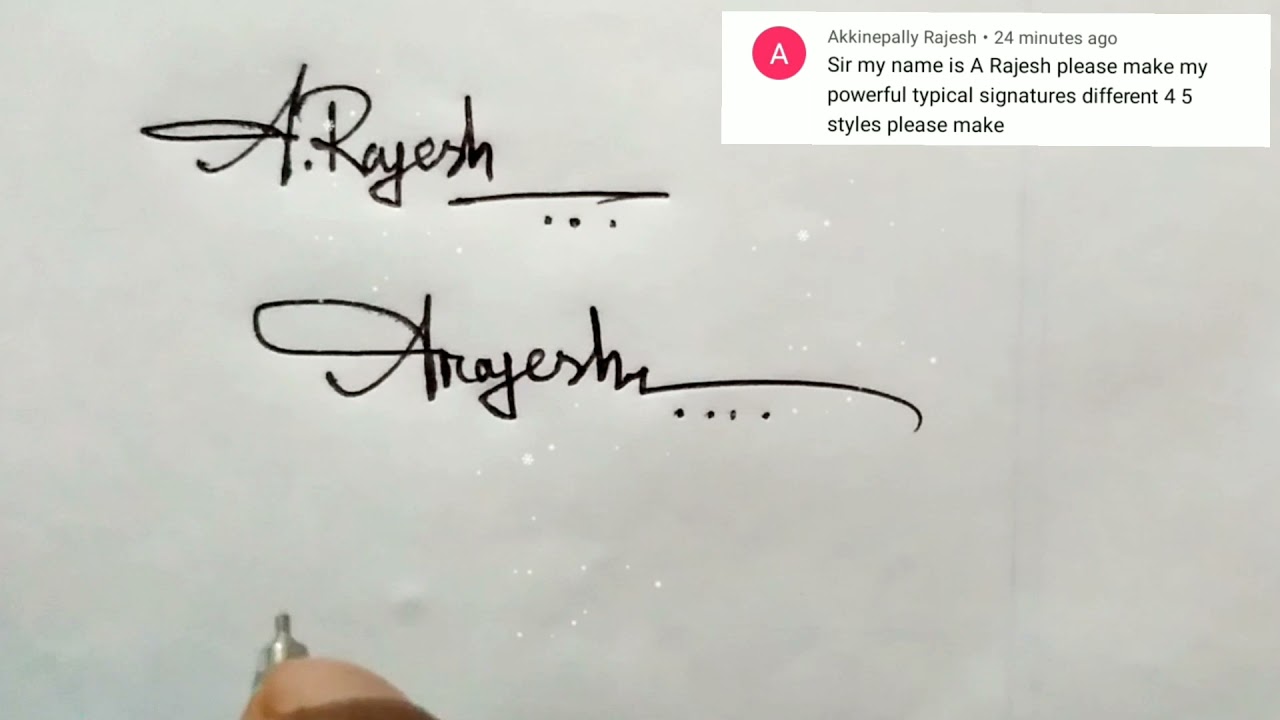 A rajesh easy signs, How to create signature style of my name, ali ...