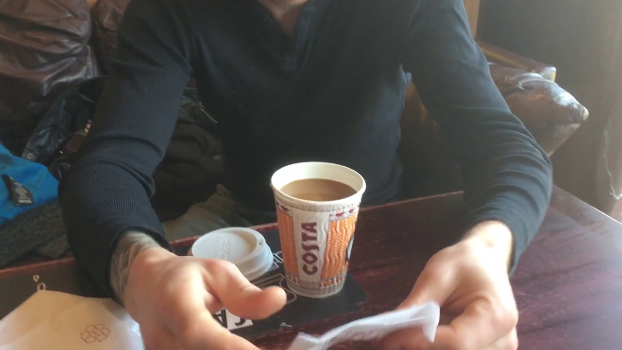 Magician makes whole cup of coffee disappear! - YouTube