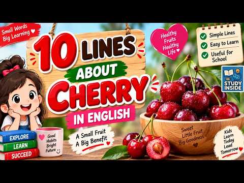 🍒 10 Lines About Cherry in English | 🌸 Cherry Essay in English | 10 Easy Lines for Students