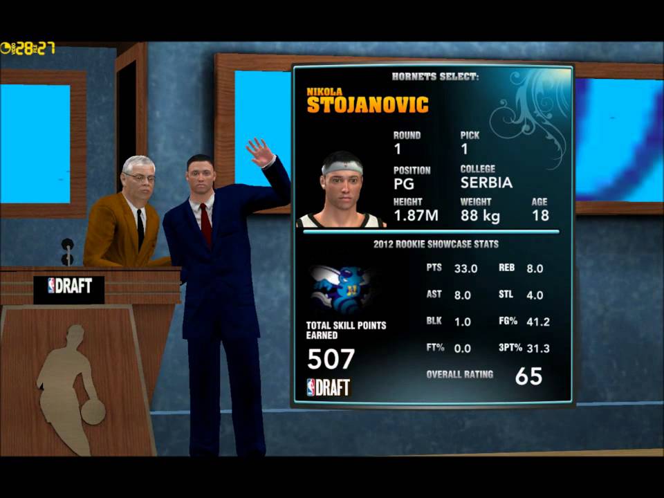 NBA 2K13 My Career : New Orleans Hornets - 1st Pick in Draft - YouTube