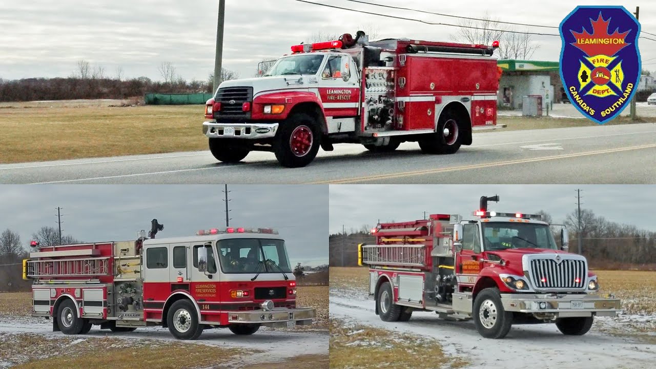 Leamington Fire - Tanker 146, Engine 144, Tanker 147 Responding - YouTube