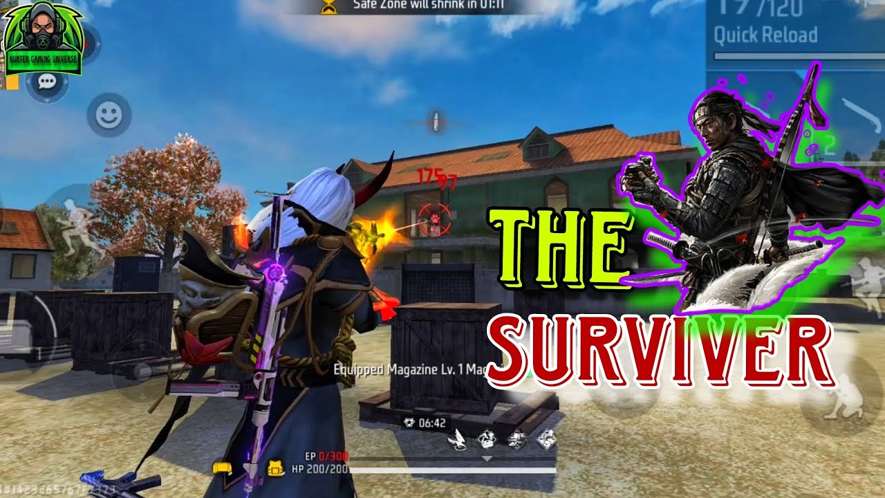 Solo Vs Squad Gameplay | The Surviver Hunter | Garena Free Fire ...