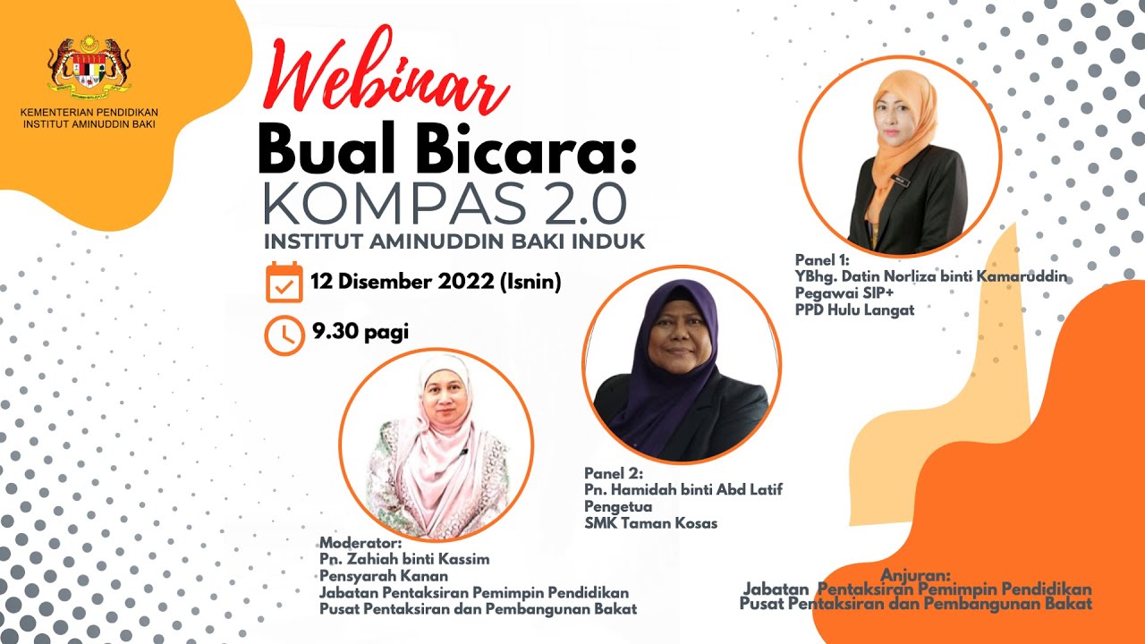 WEBINAR : Bual Bicara KOMPAS 2.0 Institut Aminuddin Baki 2022 - YouTube