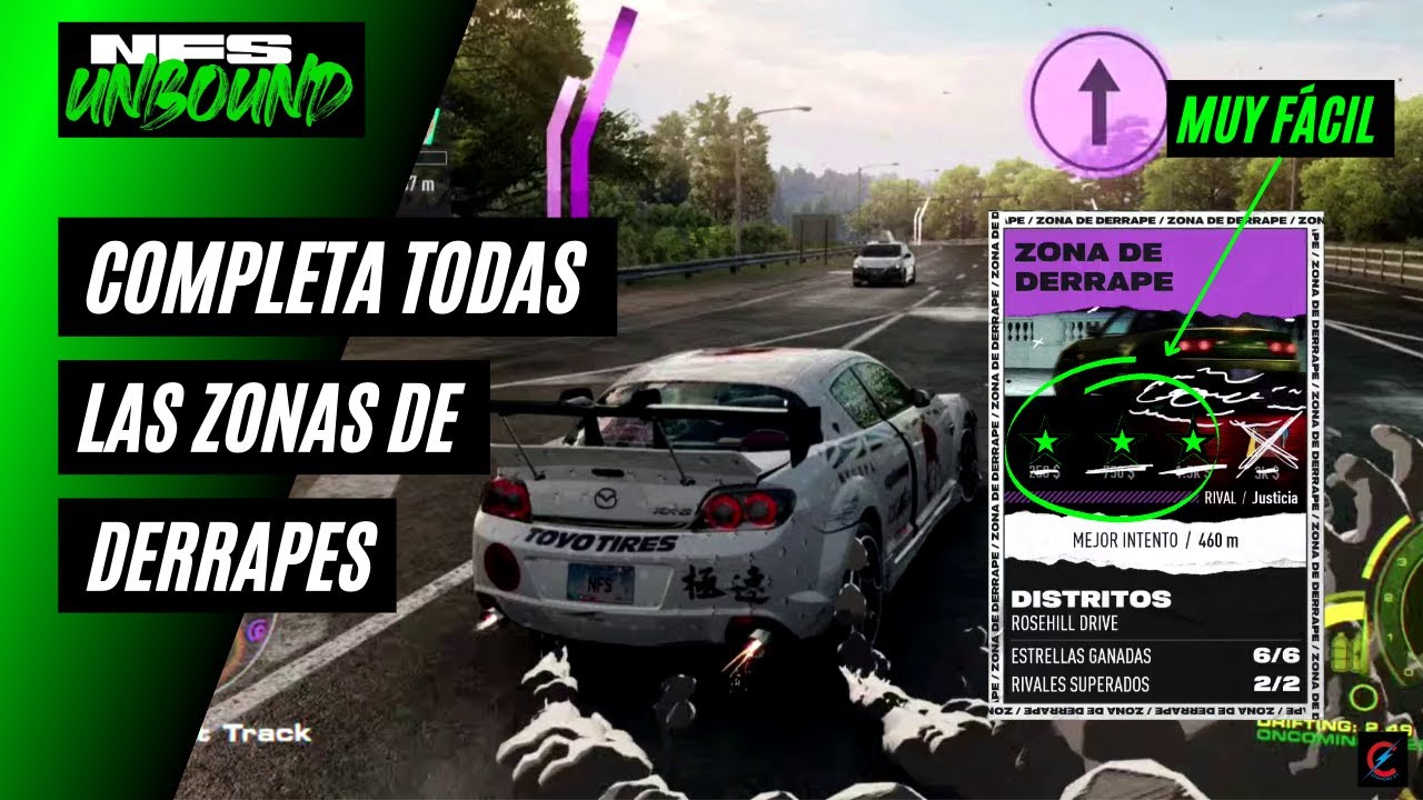 Completa TODAS las zonas de derrape/drift de manera FÁCIL | NFS Unbound ...