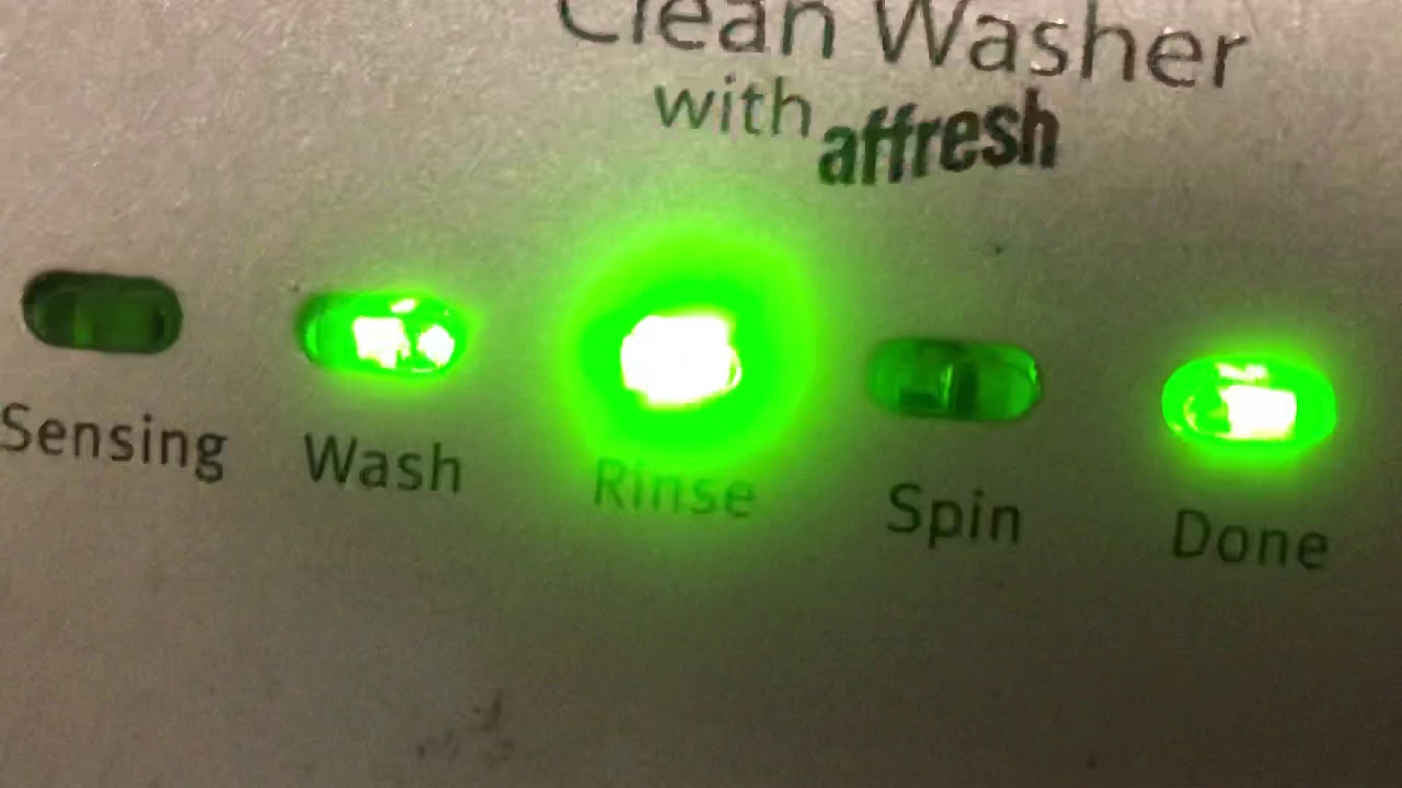 How to understand the indicator lights on a modern washer - YouTube
