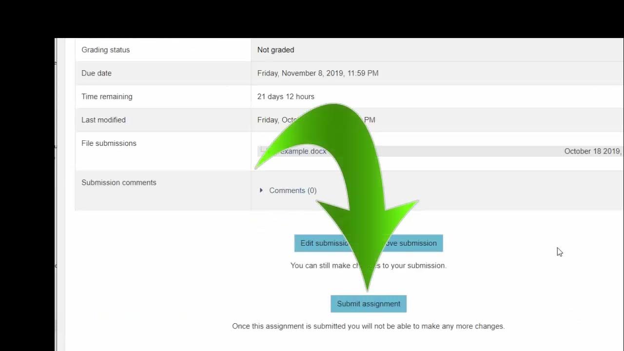 How to Submit an Assignment in Moodle - YouTube