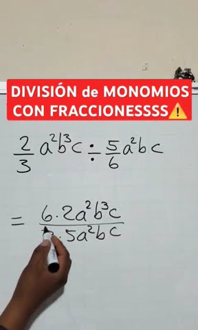 DIVISION de MONOMIOS con Fracciones - YouTube
