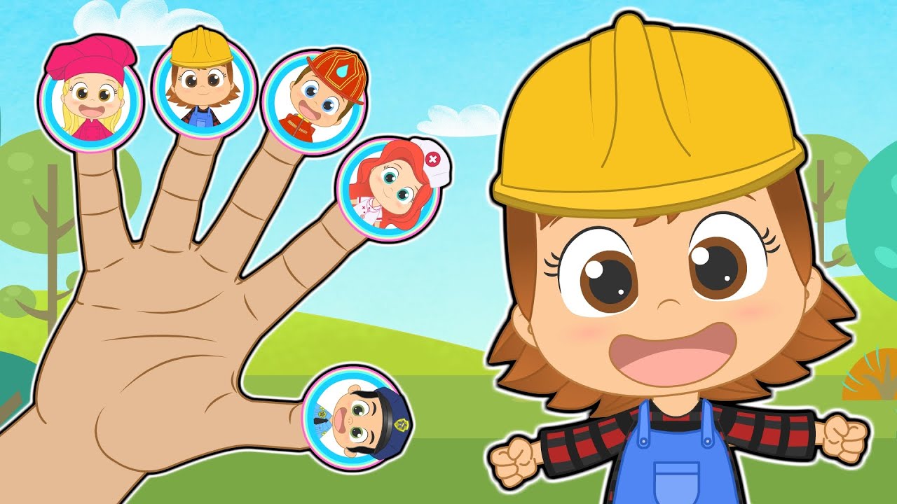 FINGER FAMILY 👮‍♂️👩‍🍳🧰 with baby FIREFIGHTER, MECHANICS and NURSE 🎶 ...