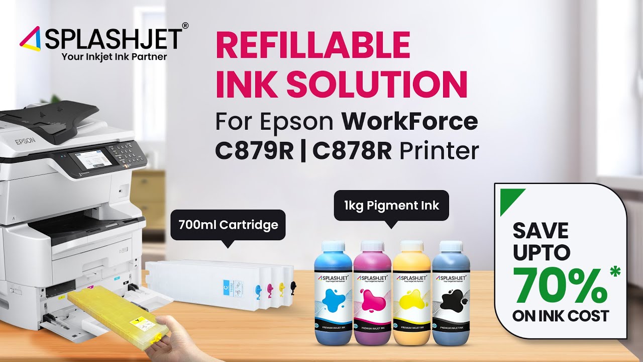 Refillable Ink Solution for Epson Work Force Pro C878R and C879R ...