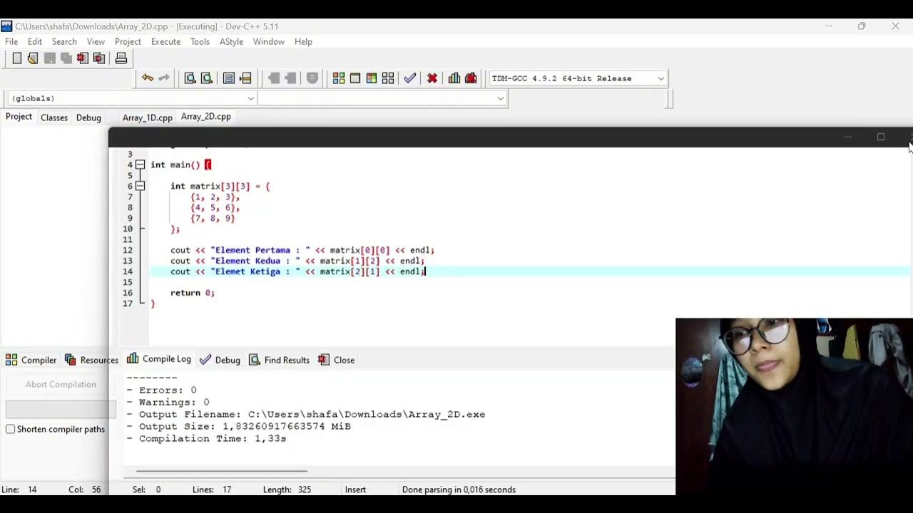 TUGAS STRUKTUR DATA - PENJELASAN MENGENAI ARRAY - YouTube