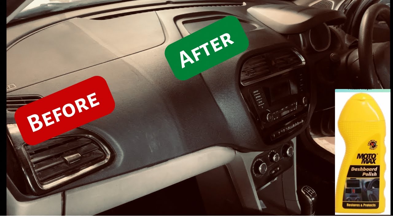 How to Clean And Restore Car Dashboard || MOTOMAX Dashboard Polish ...