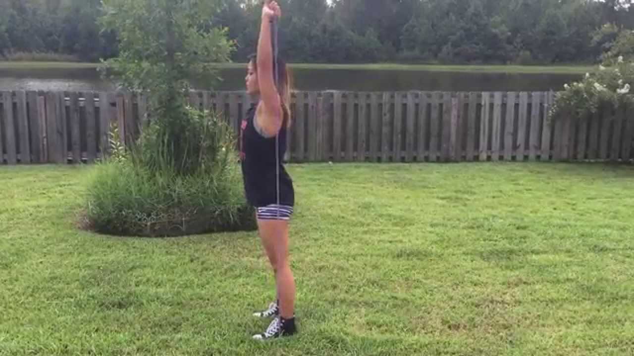 Exercise Demo: Band Push Press - YouTube