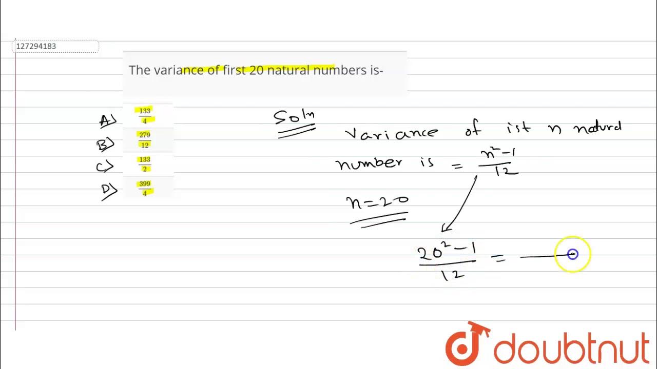 The Variance Of First 20 Natural Numbers Is YouTube the-variance-of-first-20-natural-numbers-is-youtube