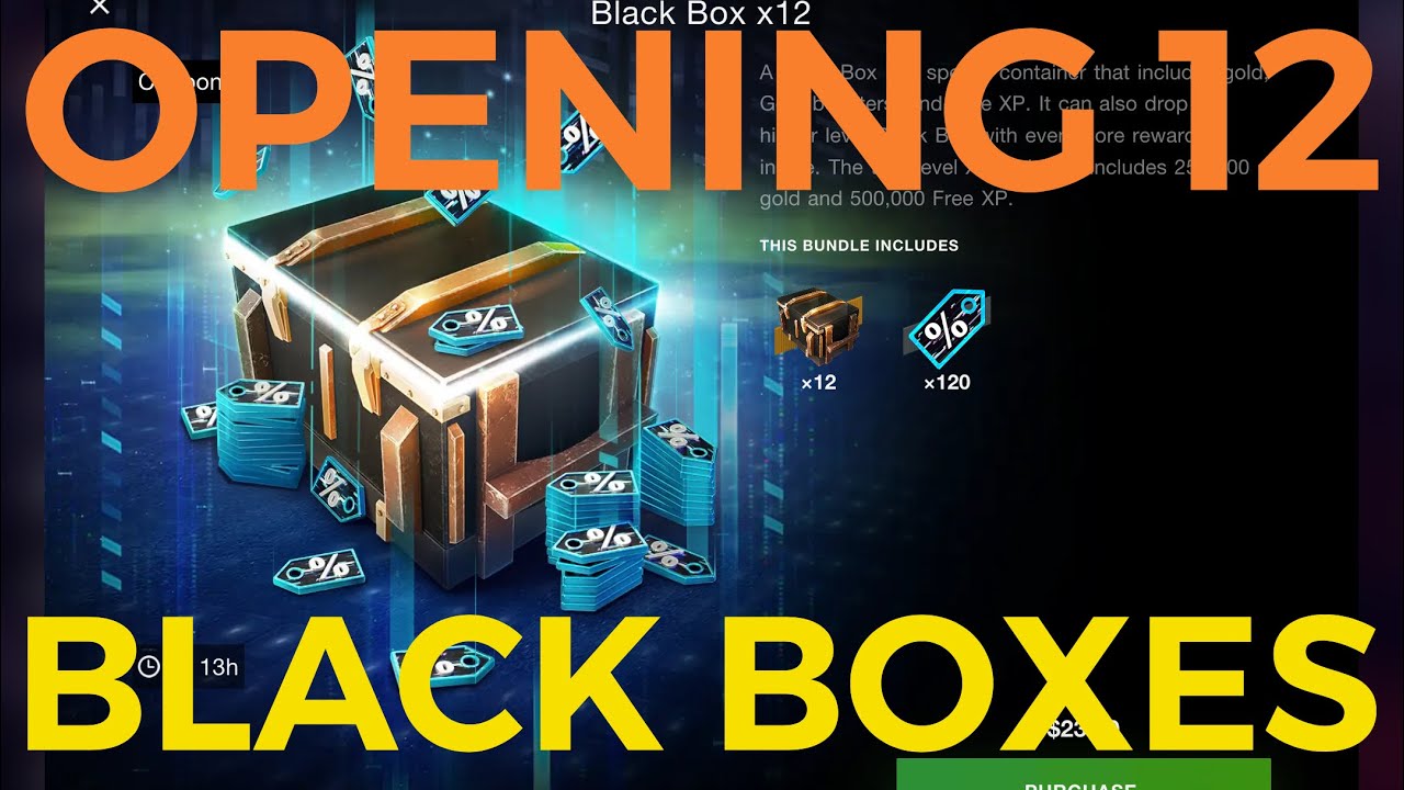 Opening 12 Black Boxes WoTB - YouTube
