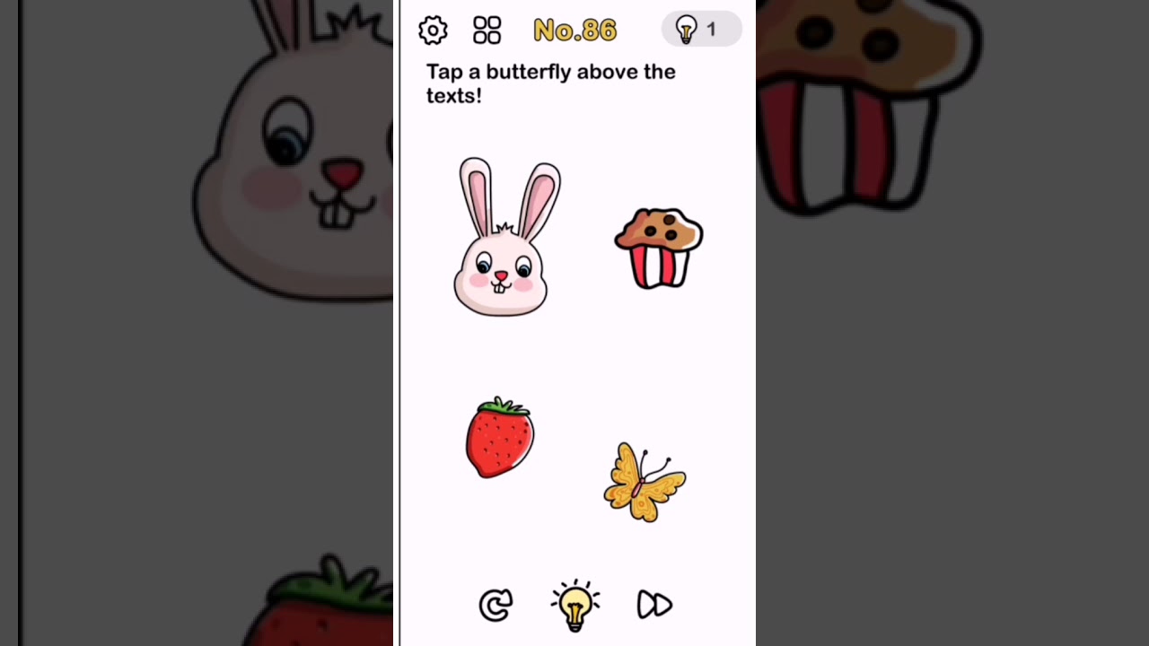 Brain Out Level 86 Tap a butterfly above the texts Walkthrough Solution ...