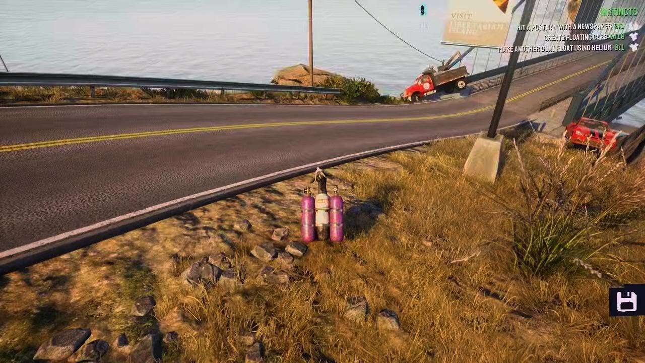 Goat Simulator 3 create 10 floating cars instincts - YouTube