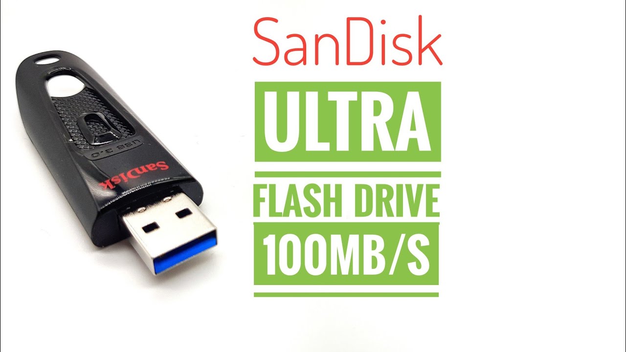 SanDisk ULTRA USB 3.0 flash drive 100 mb/s - YouTube