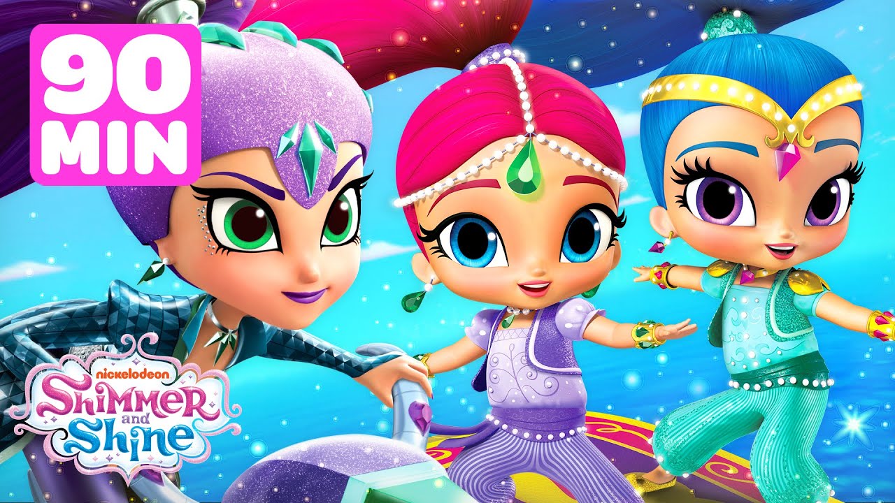 Shimmer & Shine's FLYING Magic Carpet Adventures & More! ☁️ w/ Zeta ...