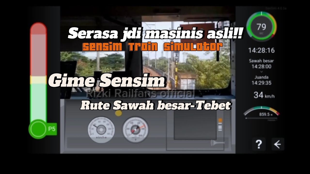 Serasa jdi masinis Main gime Sensim Rute Sawah besar-Tebet - YouTube