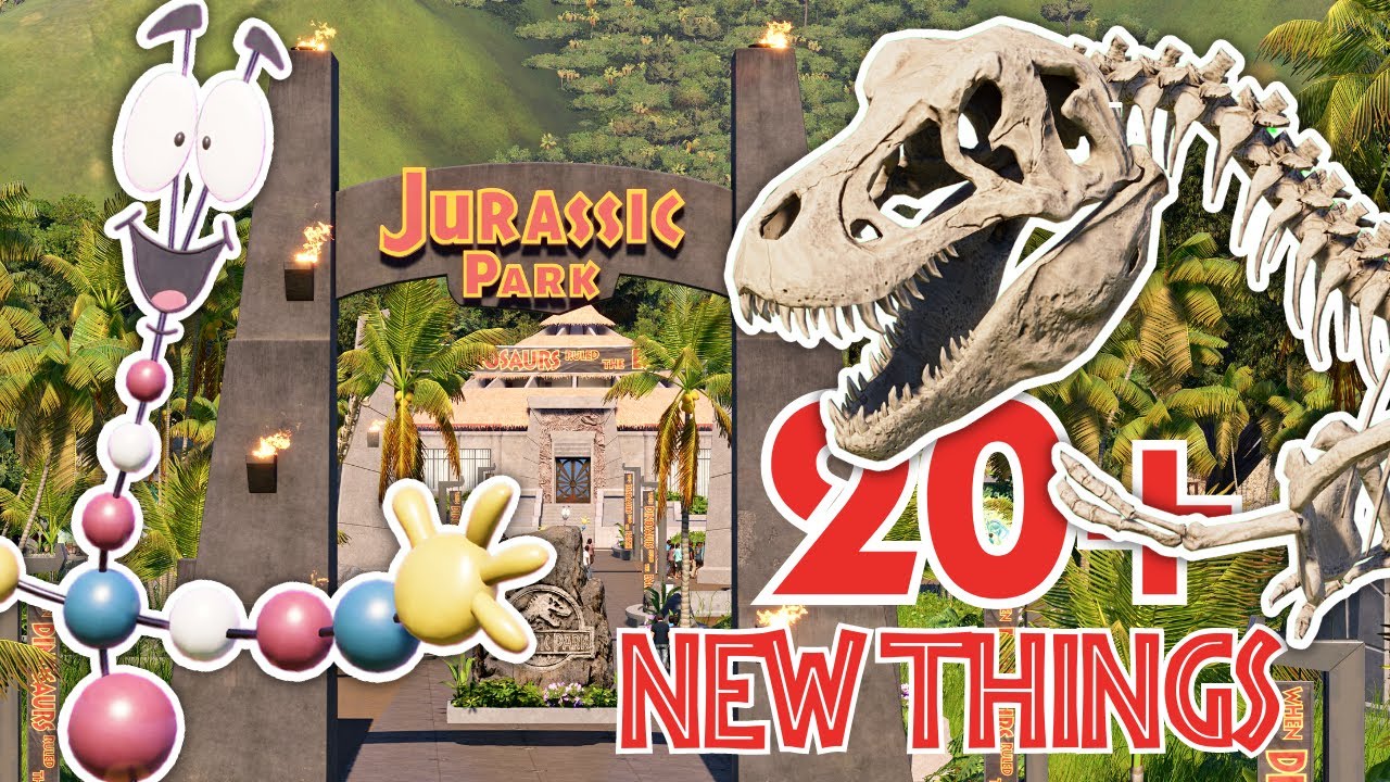 New Decorations, Paths, Fence & Enclosure Gate! | Jurassic Park 30th ...