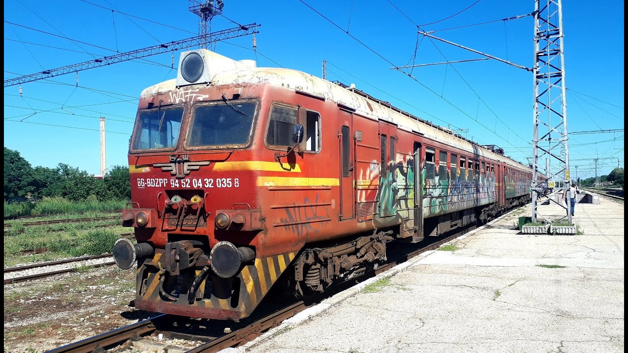 ЕМВ 32 076/075 | EMU 32 Trip with high sound from traction motors - YouTube