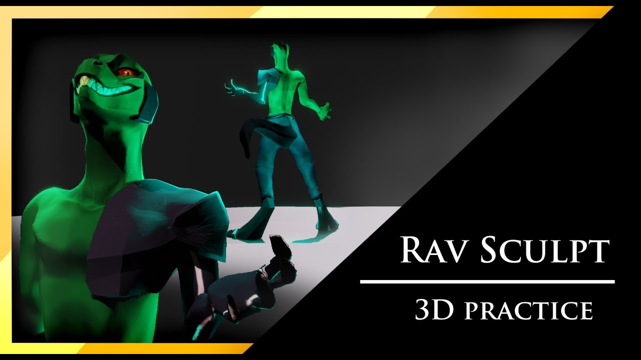 3D practice- Rav the Cyborg Raptor - YouTube
