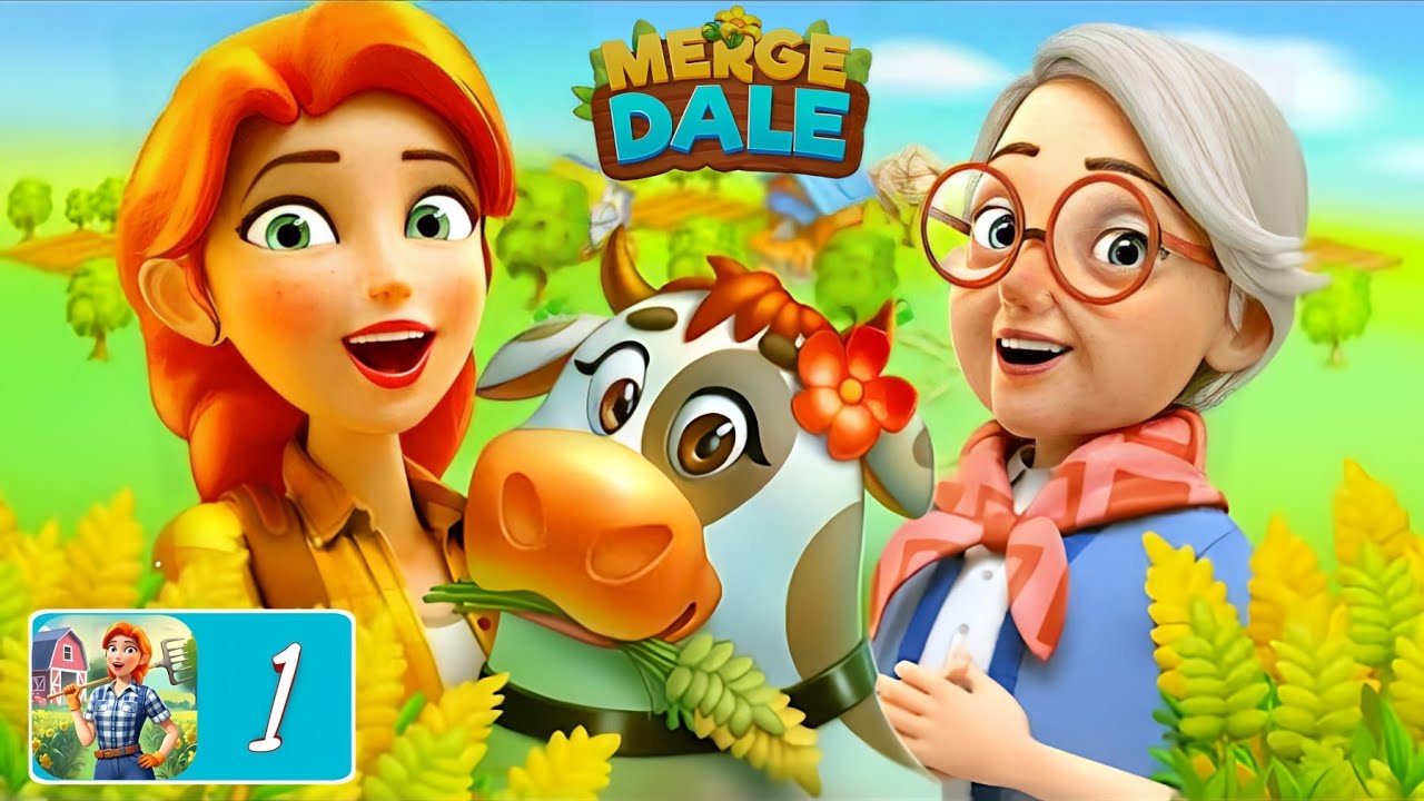 Merge Dale: Family Farm Village||Chapter:1(Nearby Island, Mr, Fluffy's Farm) Walkthrough#games ...