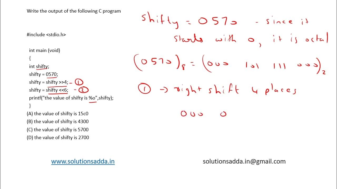 ISRO 2014 | C PROGRAMMING | OPERATORS | ISRO TEST SERIES | SOLUTIONS ...
