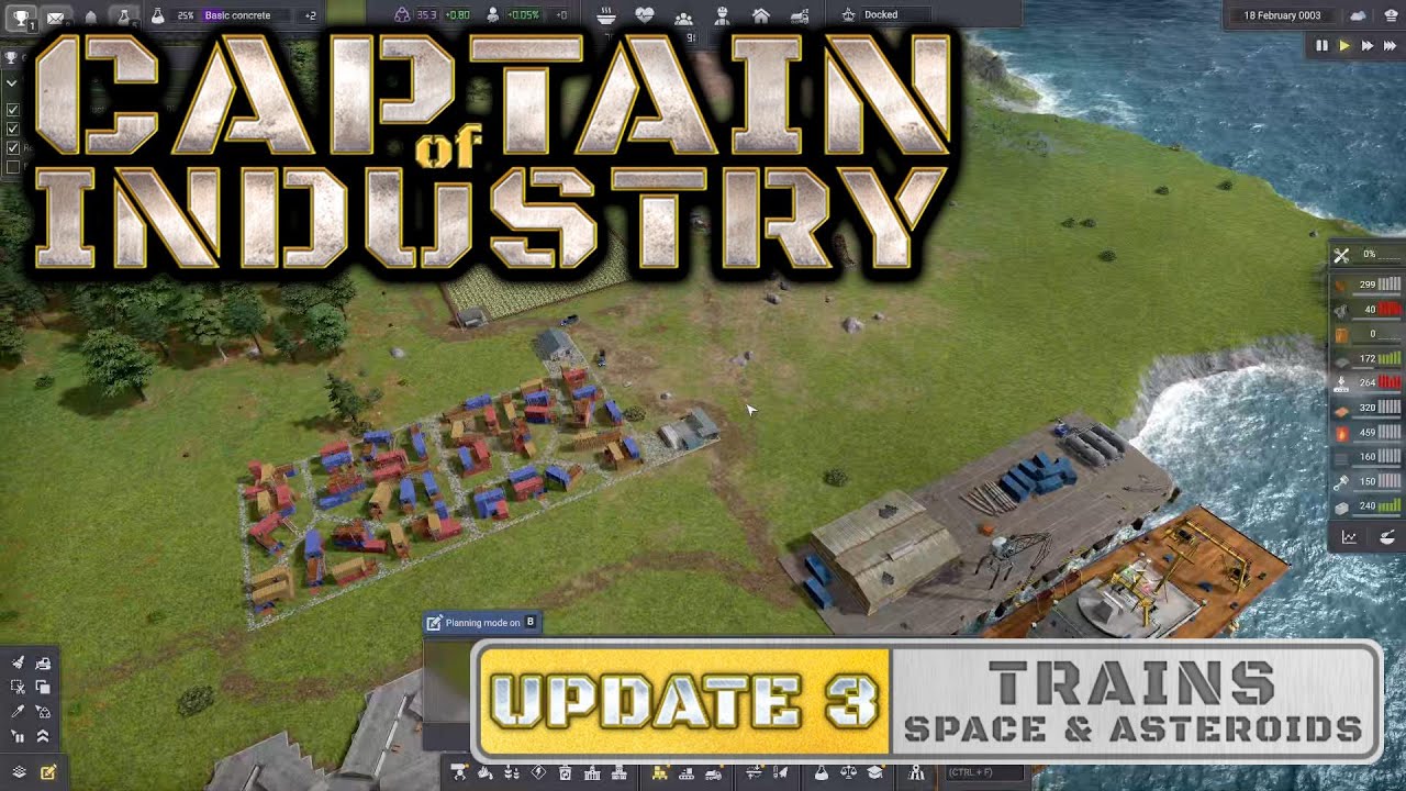 Captain of Industry UPDATE 3! EP1 Let's get to work building a new Colony! - YouTube