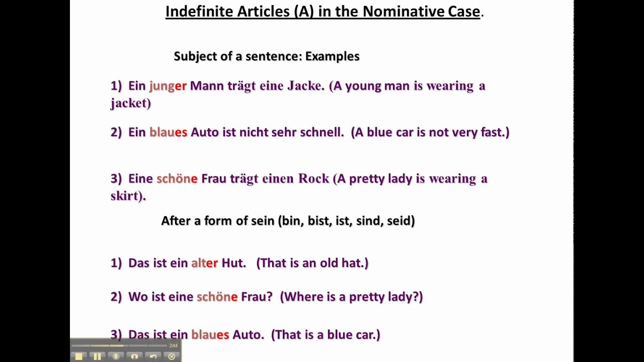 Adjective Endings in the Nominative Case - www.germanforspalding.org ...