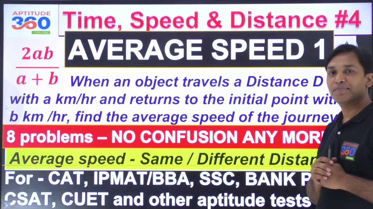 #4 Time, Speed & Distance || Learn the basics of AVERAGE SPEED and ...