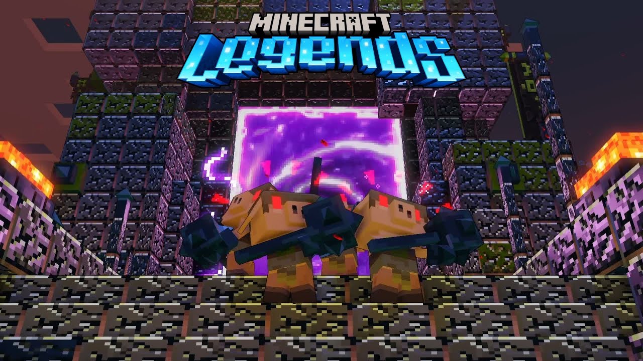 Minecraft Legends: Assault on the Piglin Portal - Gameplay - YouTube