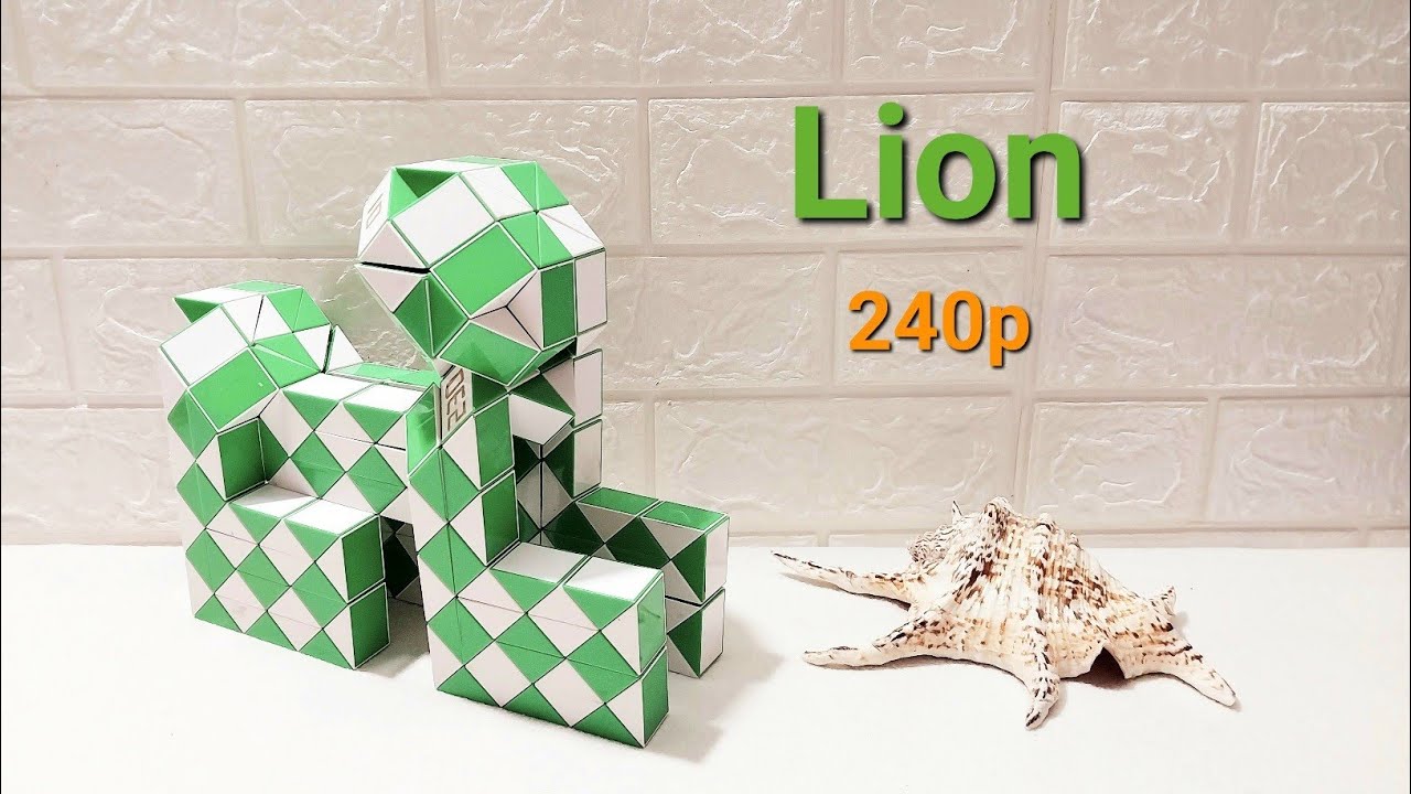 Rubik's Twist or Rubik's Transformable Snake 240 - Lion - YouTube