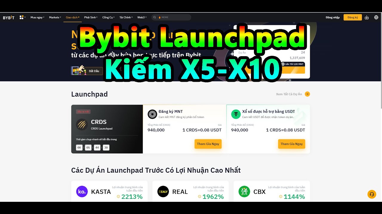 IEO Launchpad Token CRDS Mới Sàn Bybit Kiếm X5 - X10 - YouTube