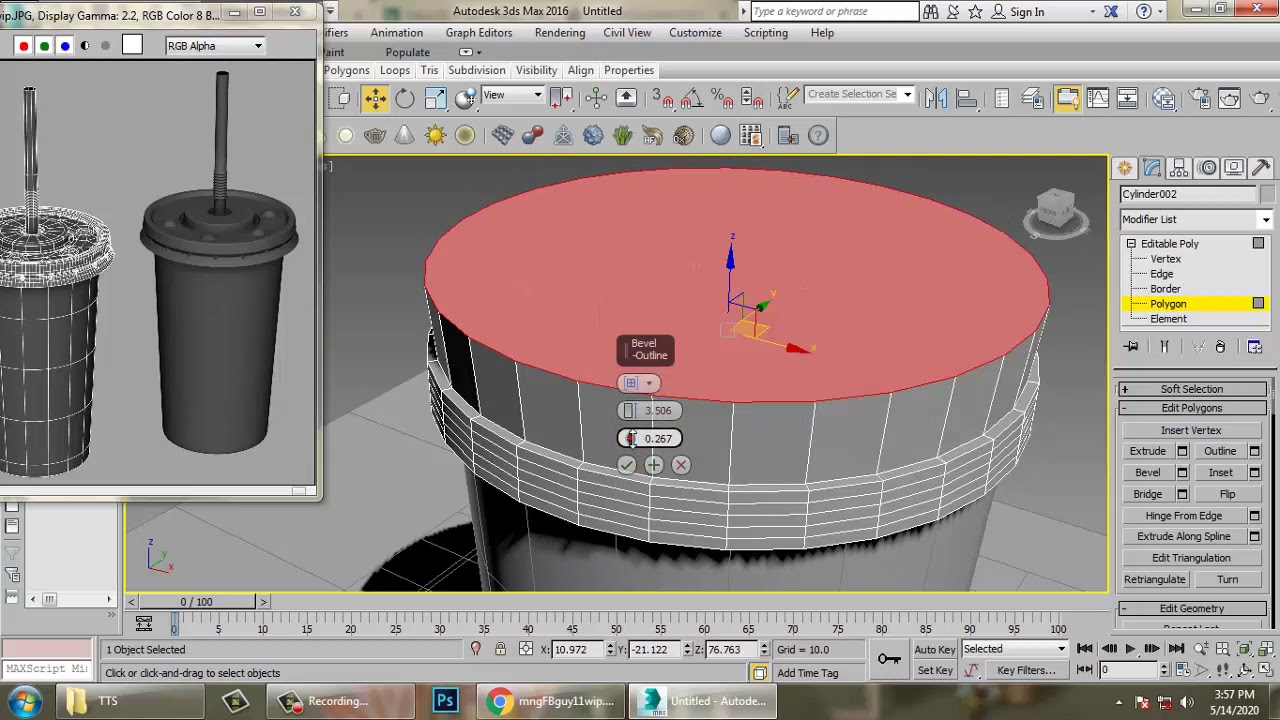 Tutorial on Modeling paper Glass in 3dsmax using Poly Modeling. - YouTube