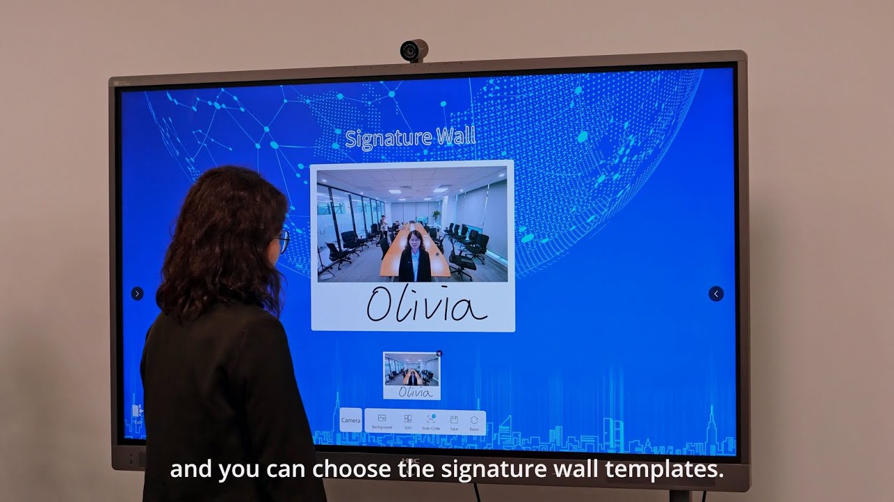 Super pratical! Using the H3C 8K MagicHub's signature wall for guest ...