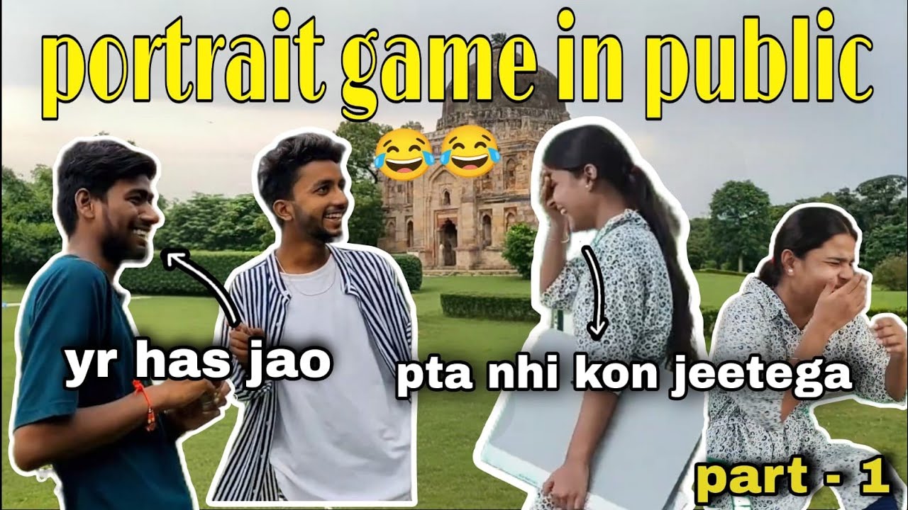 Portrait game in public place 😉 😁 portrait game part 2 - YouTube